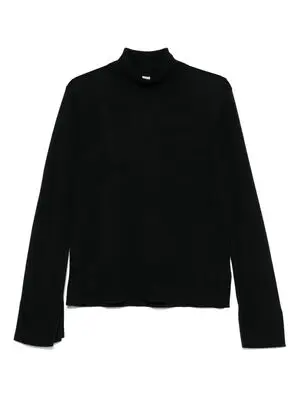 TOTEME Black High Neck Long Sleeve Jumper - Multicolor