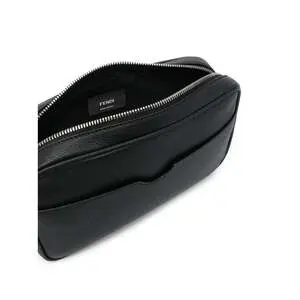 Fendi Embossed Logo Calf Leather Satchel