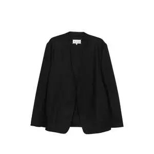 MAISON MARGIELA Logo Print Cotton Hoodie - Black