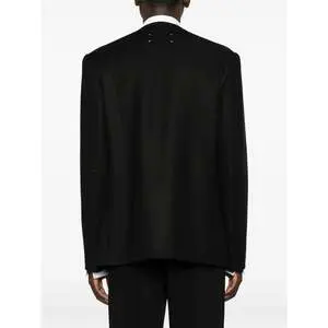 MAISON MARGIELA Logo Print Cotton Hoodie - Black