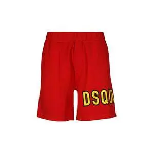 Dsquared2 Cotton Logo Shorts - Red