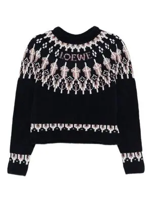 Loewe Wool Blend Crewneck Sweater - Multicolor