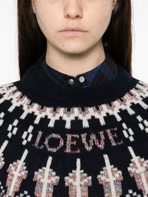 Loewe Wool Blend Crewneck Sweater - Multicolor