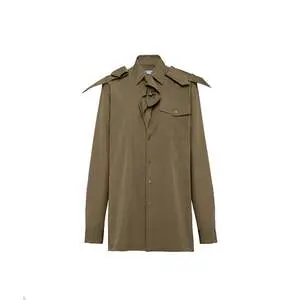 Prada Cotton Shirt With Back Logo Detail