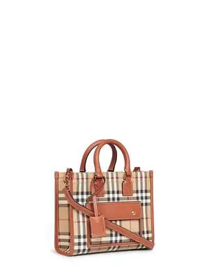 Burberry Archive Beige Freya Mini Tote Bag - Multicolor