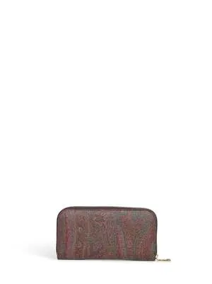 Etro Brown Arnica Zip-around Wallet - Multicolor