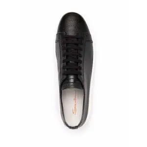 Santoni Leather Lace-up Sneakers