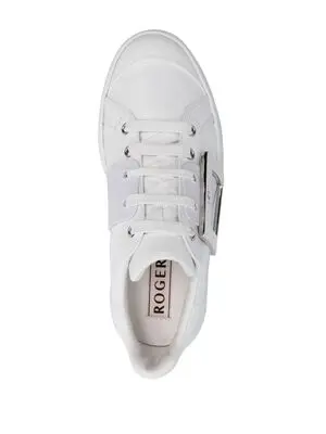 ROGER VIVIER Viv Skate High Leather Sneakers With Buckle Detail - Multicolor