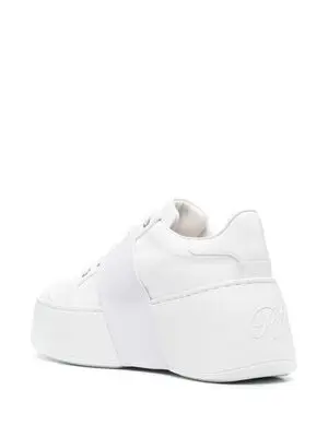 ROGER VIVIER Viv Skate High Leather Sneakers With Buckle Detail - Multicolor