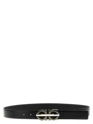 FERRAGAMO Gancini Reversible Belt - Black