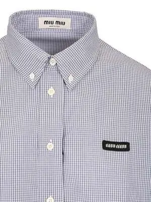 Miu Miu Checked Poplin Shirt