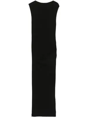 Rick Owens RICK OWENS Knitted High Neck Maxi Dress Multicolor