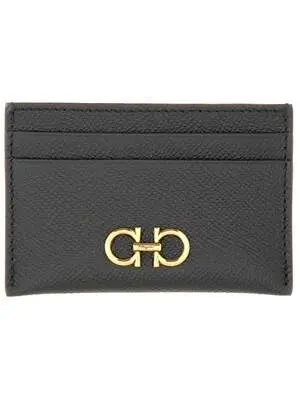 FERRAGAMO Gancini Card Holder - Black
