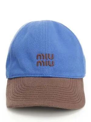 Miu Miu Miu Miu Cotton Drill Baseball Cap Multicolor