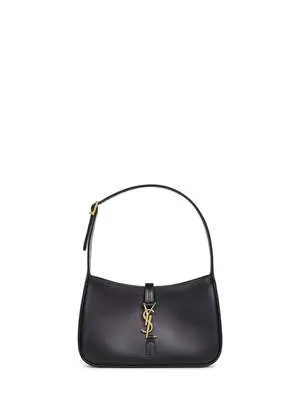 Saint Laurent Black Smooth Leather Le 5 À 7 Hobo Bag