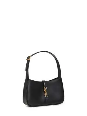 Saint Laurent Black Smooth Leather Le 5 À 7 Hobo Bag