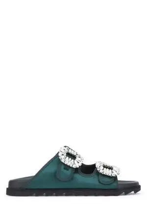 ROGER VIVIER Embellished Slide Sandals - Multicolor