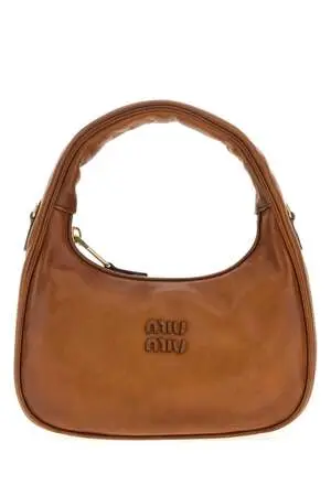 Miu Miu Caramel Leather Wander Handbag - Brown