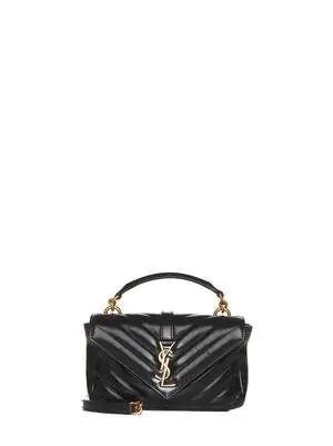 Saint Laurent College Mini Quilted Leather Bag