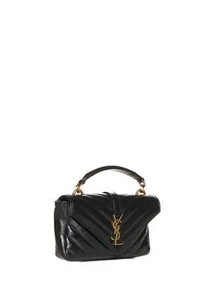 Saint Laurent College Mini Quilted Leather Bag
