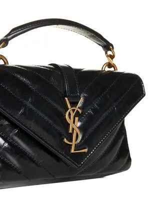 Saint Laurent College Mini Quilted Leather Bag