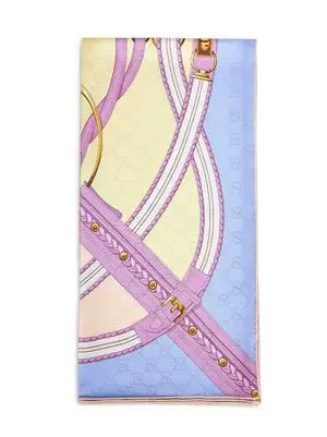 Gucci Printed Silk Jacquard Scarf - Multicolor