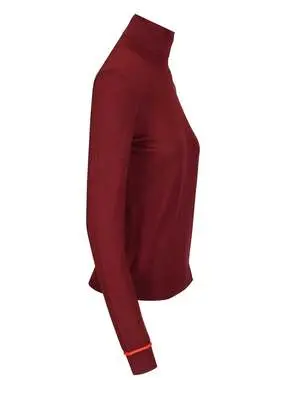Loewe Wool Turtleneck With Ribbed Details And Logo Embroidery