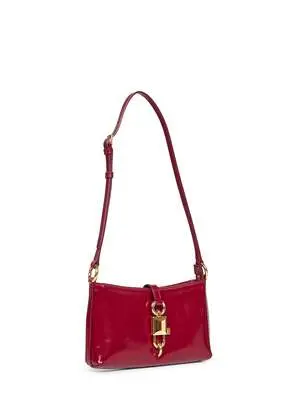 Dolce & Gabbana Red Calf Leather Lock Shoulder Bag - Multicolor