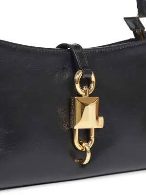 Dolce & Gabbana Black Calf Leather Lock Shoulder Bag - Multicolor