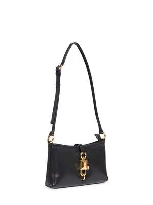 Dolce & Gabbana Black Calf Leather Lock Shoulder Bag - Multicolor