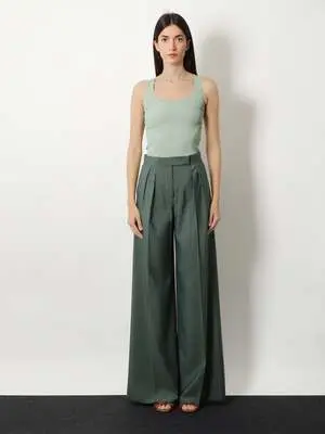 Max Mara Ribbed Viscose Blend Tank Top - Multicolor