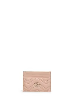 Gucci Pinkish Beige Gg Marmont Card Holder - Multicolor
