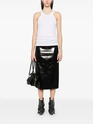 Sportmax Ribbed Cotton Crewneck Tank Top - Multicolor