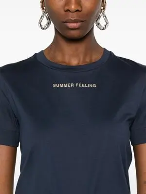 Max Mara Logo Cotton T-shirt - Multicolor