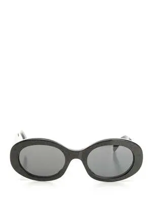 Celine Triomphe Oval Sunglasses - Black