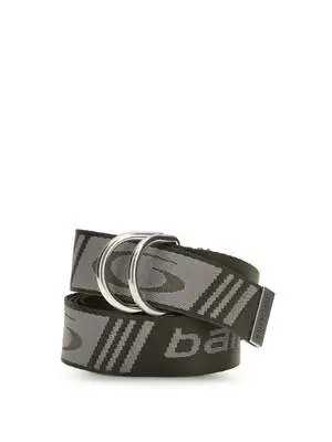 Balenciaga D Ring Belt In Jacquard Canvas - Green