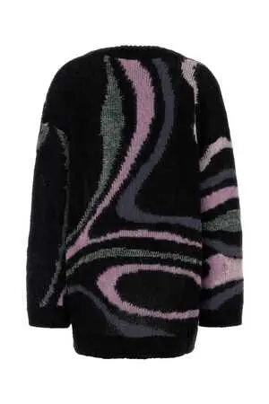 Emilio Pucci Emilio Embroidered Mohair Blend Oversize Cardigan