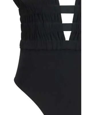 Alaïa Fluid Jersey V-neck Bodysuit With Strappy Back