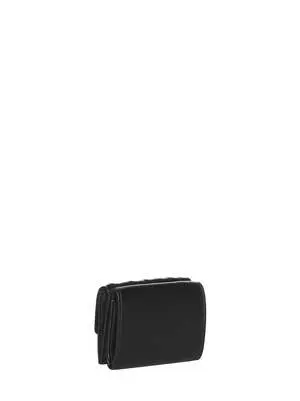 Fendi Micro Trifold Wallet In Ff Leather - Multicolor