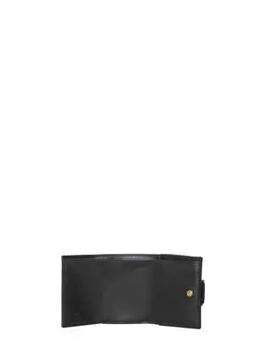Fendi Micro Trifold Wallet In Ff Leather - Multicolor