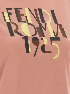 Fendi Roma Print Cotton T-shirt - Multicolor