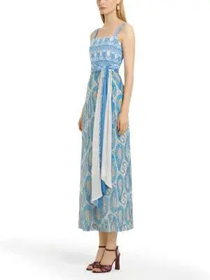 Etro Paisley Print Maxi Dress With Belt
