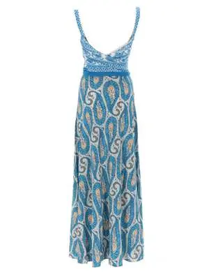Etro Paisley Print Maxi Dress With Belt