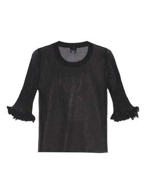 GANNI Bunny Graphic Crewneck Top