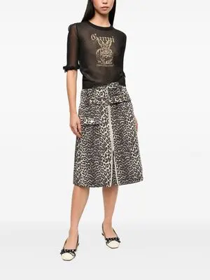 GANNI Bunny Graphic Crewneck Top