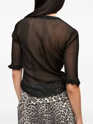 GANNI Bunny Graphic Crewneck Top