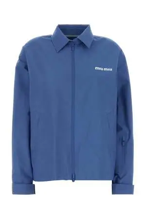 Miu Miu Tech Fabric Windbreaker - Blue