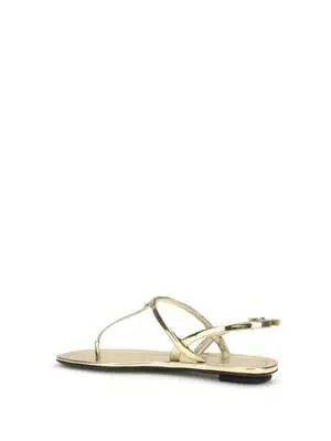 Prada Patent Leather Flip-flop Sandals With Metal Triangle Logo - Silver