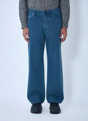 Stone Island Wide-leg Denim Trousers - Blue