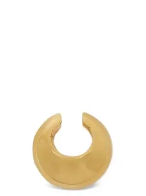 JIL SANDER Brass Engraved Logo Earcuff - Gold